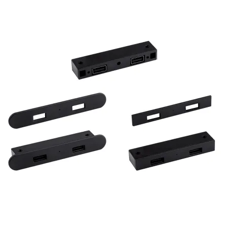 2 x USB nabíjací modul do nábytku / Čierna matná