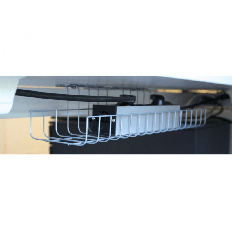 Drôtený držiak na káble pod stôl ECO / Biela Dĺžka 790 mm