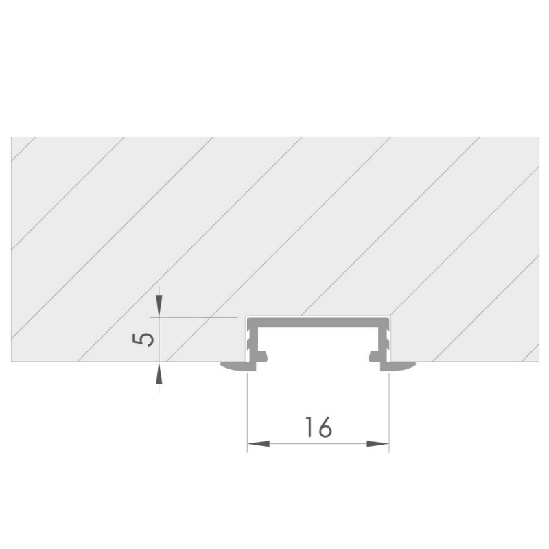 Hliníková lišta LL-03 na LED osvetlenie bez krytky / Hliník Dĺžka ...
