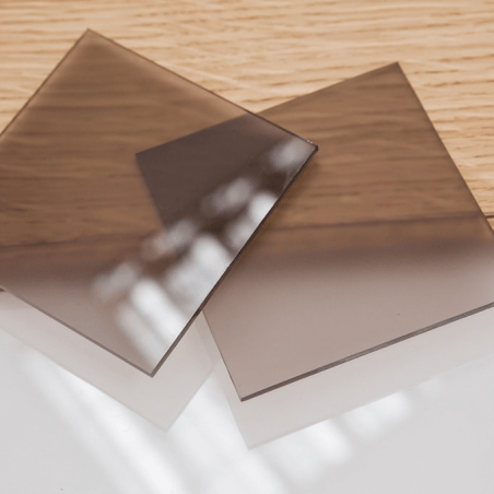 Kalené číre sklo bronzové 5 mm s leštenou hranou / na mieru