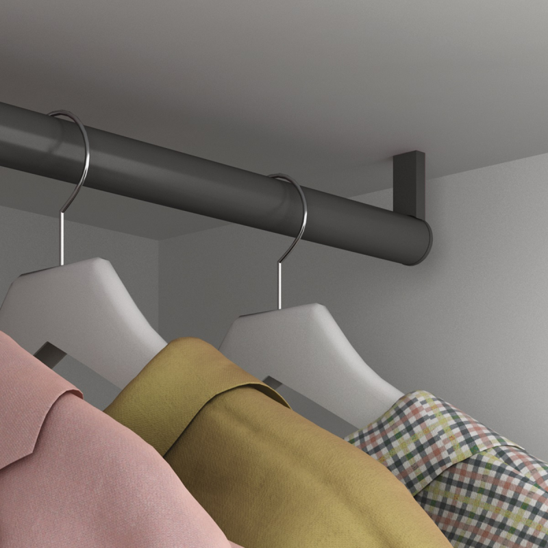 Vešiaková tyč okrúhla LARGO / Titánium Dĺžka vešiakovej tyče 2,35 m