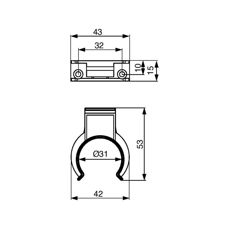 Uchytenie dreveného sokla na nožičku BIGG / Čierna