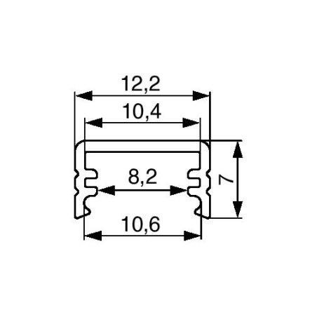 Hliníková lišta ORPHA na LED osvetlenie bez krytky / Biela matná Dĺžka ...