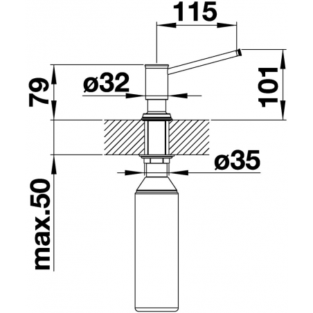 Dávkovač saponátu Blanco LIVIA / Lesklý chróm