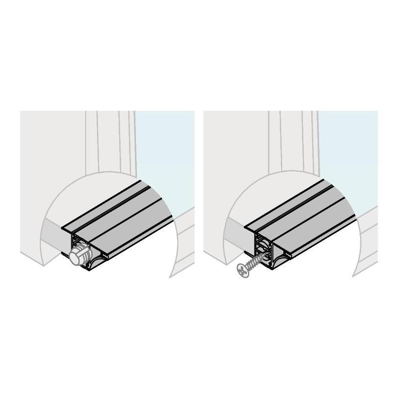Hliníková lišta na hranu LL-08 na LED osvetlenie s krytkou Farba ...
